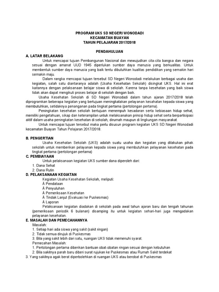 Program Uks SD | PDF