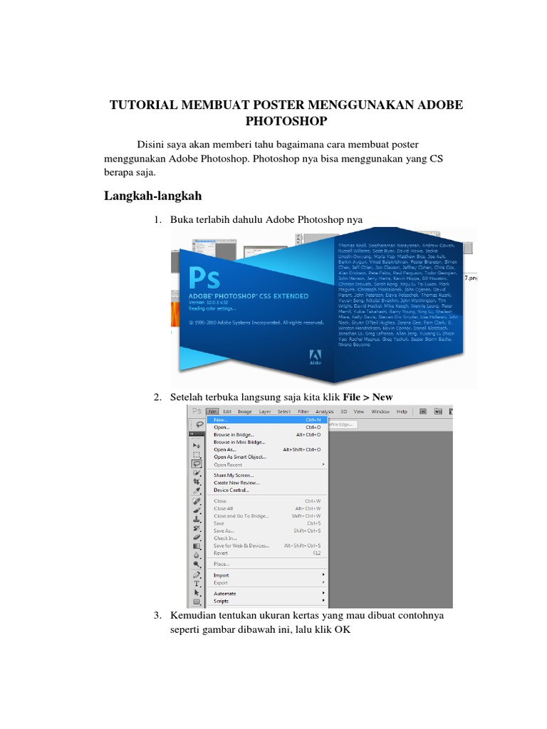 Tutorial Membuat Poster Menggunakan Adobe Photoshop | PDF