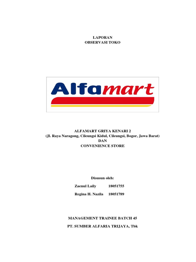 Cover Laporan Observasi | PDF