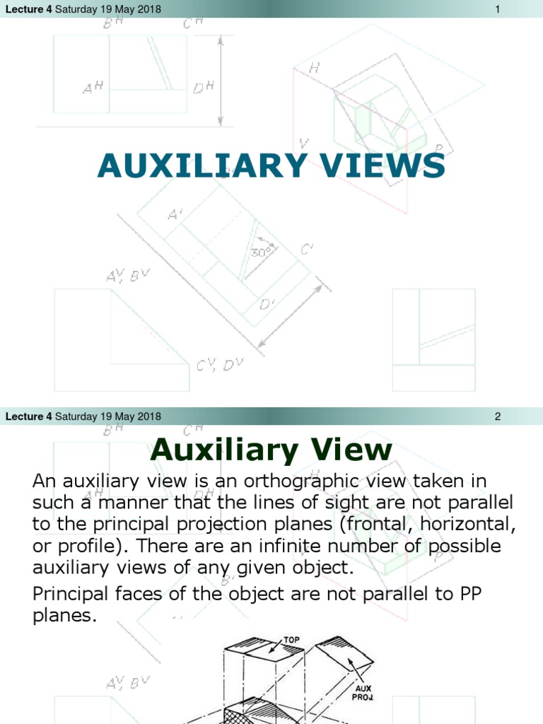 14 Auxiliary View | PDF | Classical Geometry | Geometry