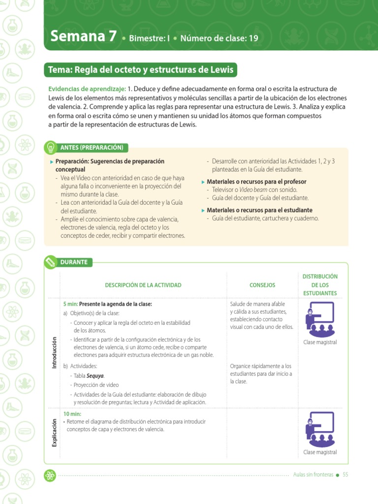 Actividades Estructura Lewis Colombia Aprende | PDF | Valencia (Química ...