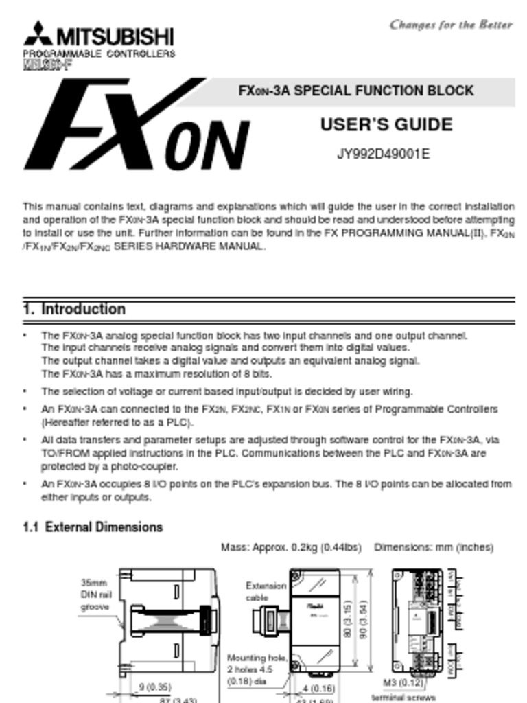 FX0N 3A User Guide | PDF | Programmable Logic Controller | Power Supply