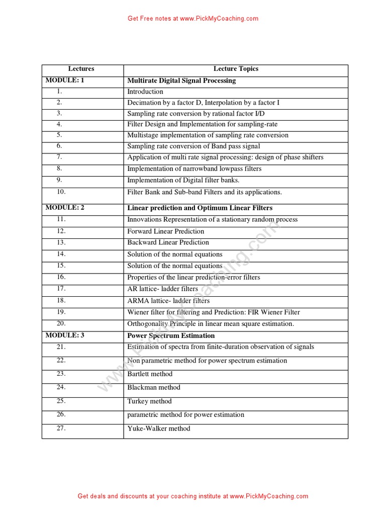 Digital Signal Processing | PDF | Low Pass Filter | Sampling (Signal Processing)