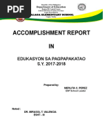 Accomplishment Report RDELC | PDF | Learning | Behaviorism