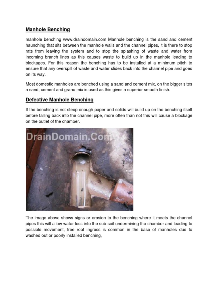 Manhole Benching | PDF