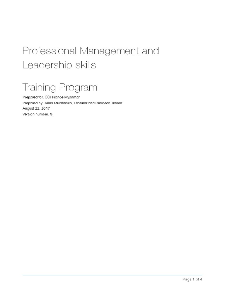 Leadership Training Program Overview | PDF | Leadership | Case Study