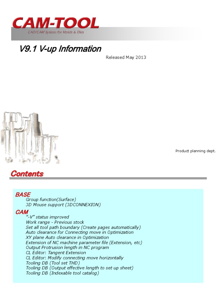 Cam-Tool V9.1 - Eng | PDF | 3 D Computer Graphics | Drilling