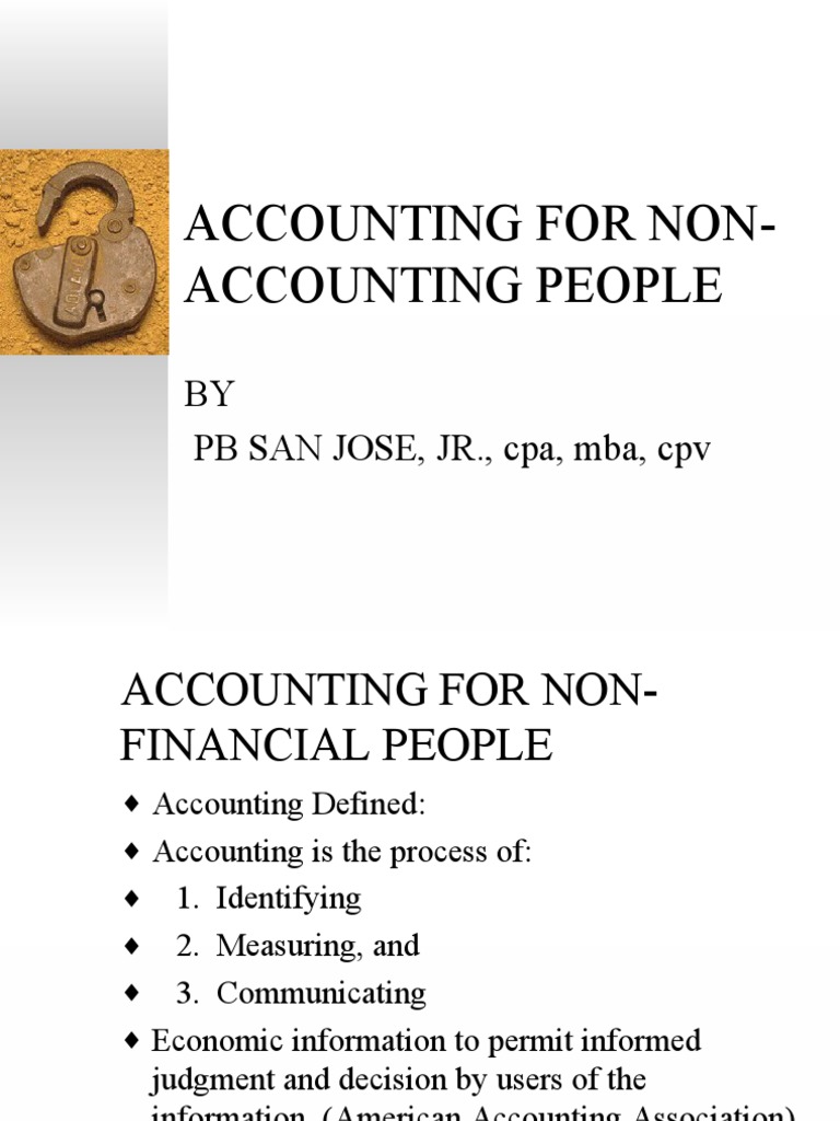 Accounting For Non-Financial People-Part 1 | PDF | Debits And Credits ...