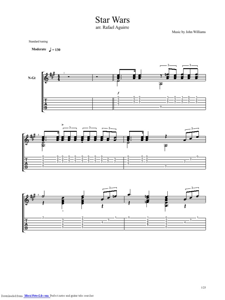 Rafael Aguirre Star Wars PDF | PDF | String Instruments | European ...