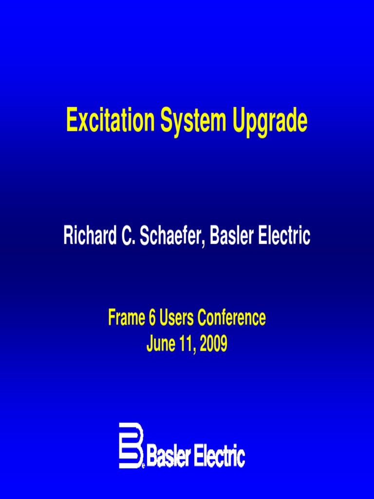 Basler Elect Excitation System Upgrade Frame6UG09 | PDF | Rectifier ...