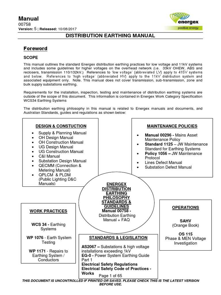 Manual: Distribution Earthing Manual Foreword | PDF | Soil | Electric ...