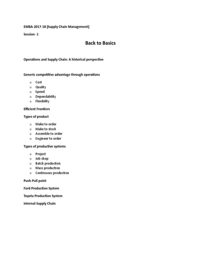 Session 1 Back To Basics Revised | PDF | Technology & Engineering
