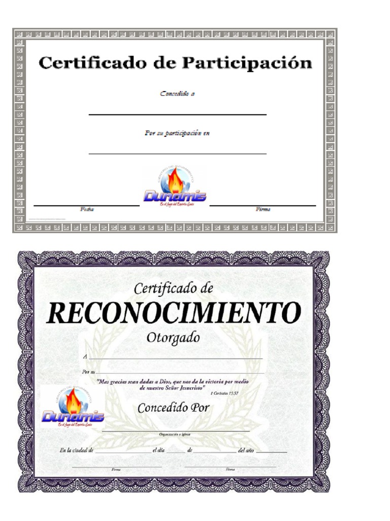 Certificados de Participacion | PDF