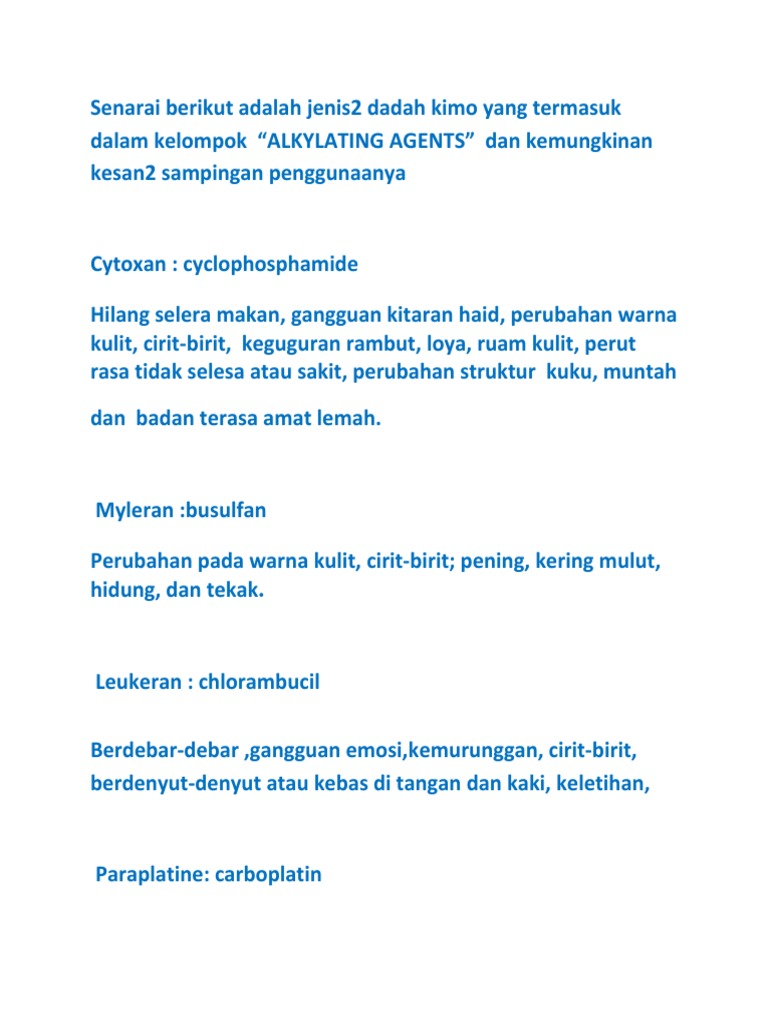 Jenis Dadah Kimo Dan Kesan Sampingan | PDF