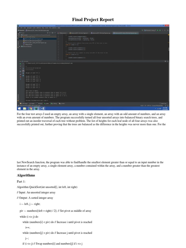 Final Project | PDF | Algorithms | Algorithms And Data Structures