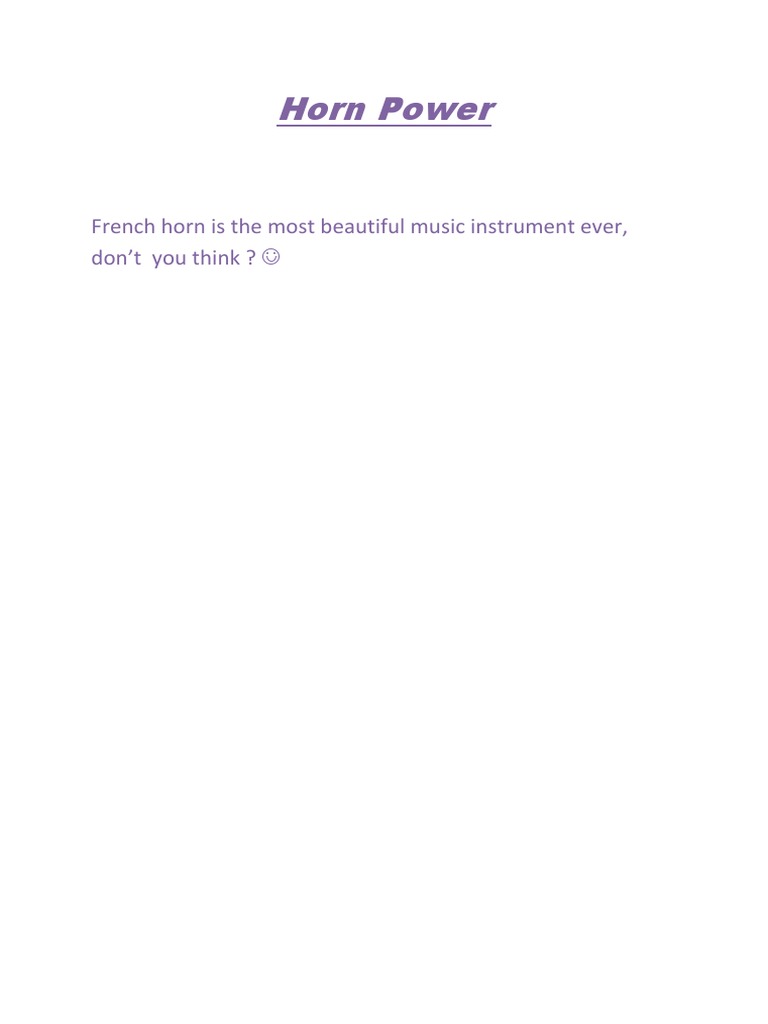 Horn Power: French Horn Is The Most Beautiful Music Instrument Ever ...