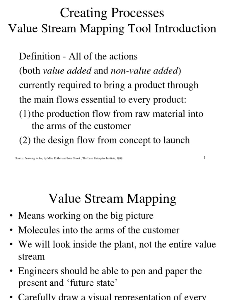 A Value Stream Mapping Intro Pdf Industries Learning 3210