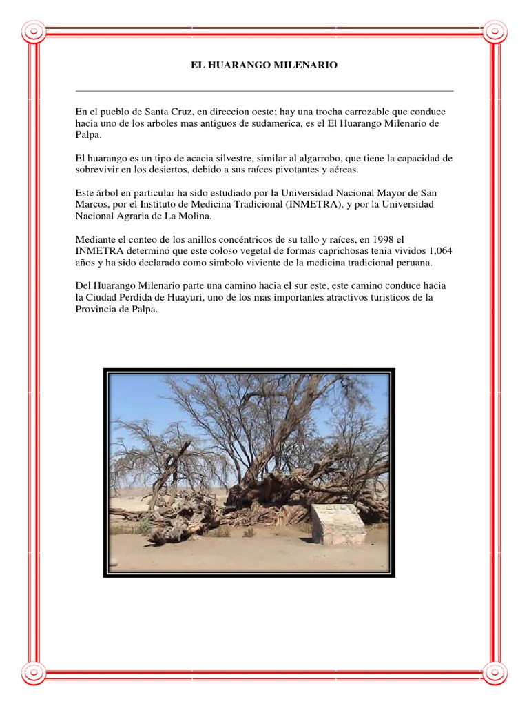 El Huarango Milenario | Descargar gratis PDF | Mapa | Agua