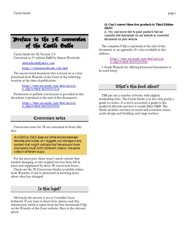 Castle Guide 2.0 | PDF | Serfdom | Nobility