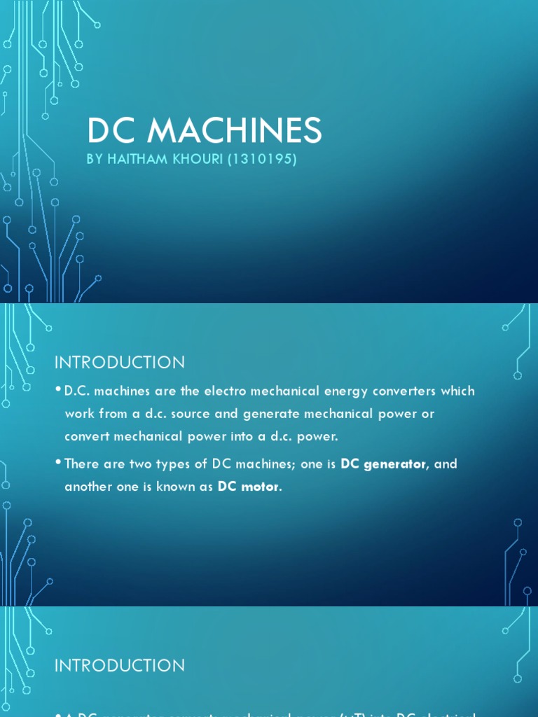 DC Machines | PDF | Electric Motor | Electric Generator