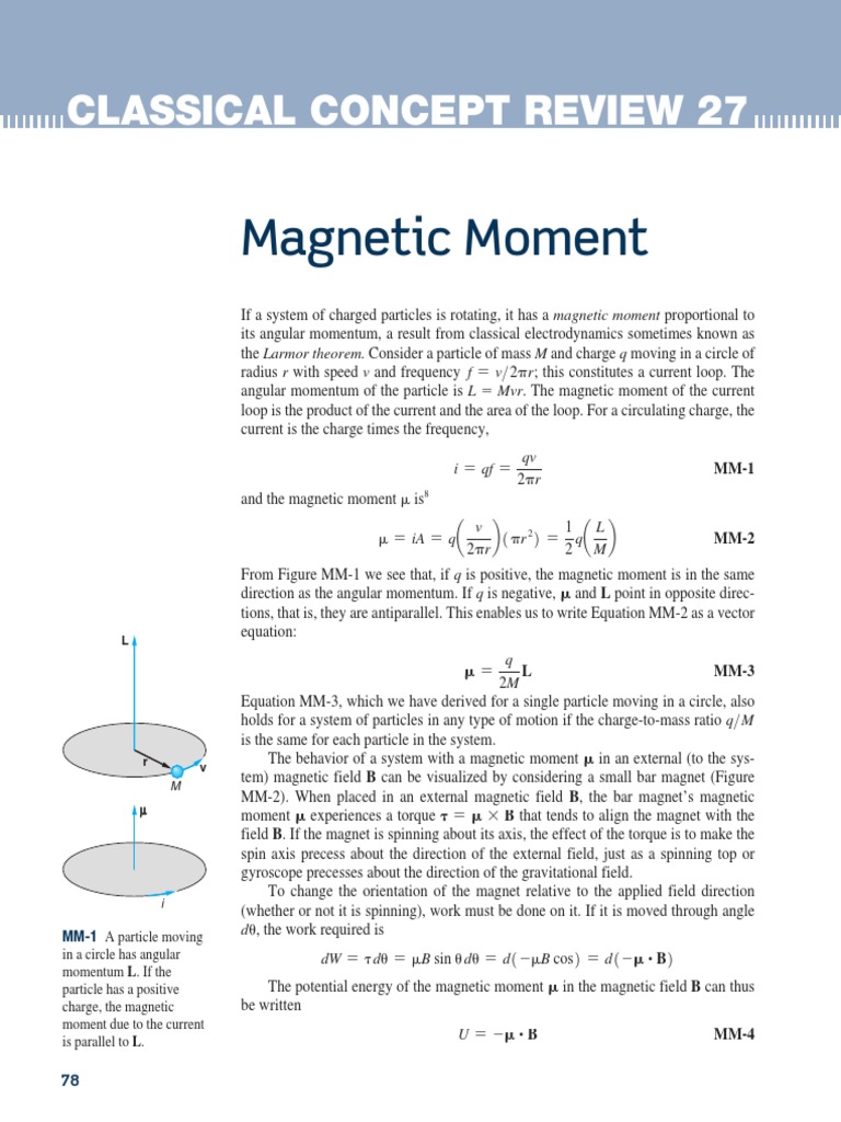 Understanding Magnetic Moment: Deriving the Relationship Between ...