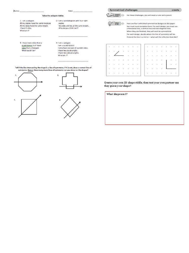 Symmetry Word Problems | PDF