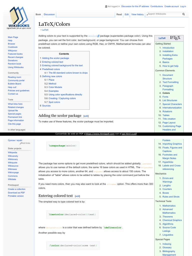 Colores para Tabla en Latex | PDF | Modelo de color Rgb | Magenta