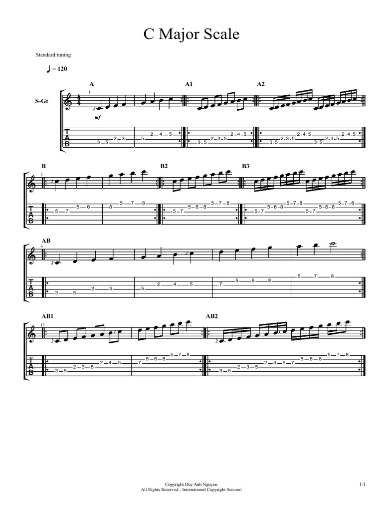 C Major Scale | PDF