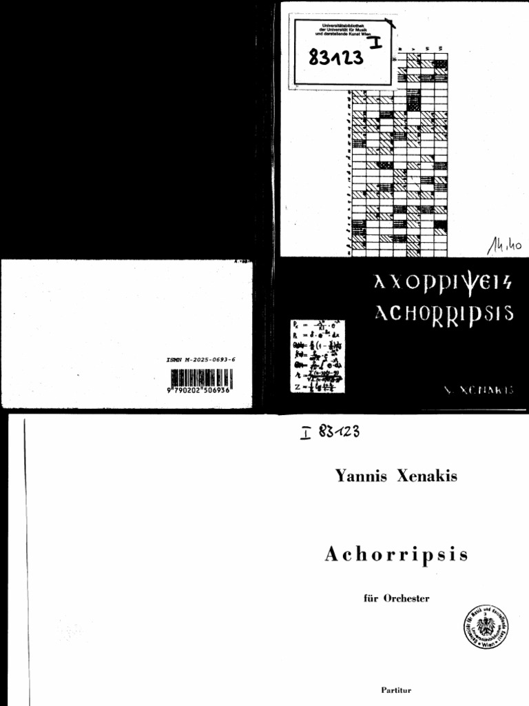 Xenakis - Achoripsis PDF | PDF
