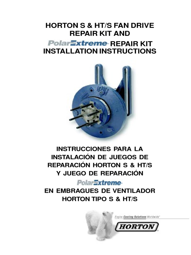Horton S HT-S Fan Drive Repair Kit and PolarDrive Repair Kit ...
