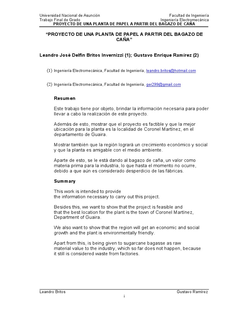 Resumen Tecnico TFG 1 | PDF