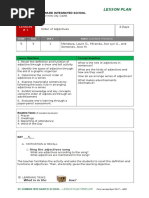 Detailed Lesson Plan Order of Adjectives Final Demo | PDF | Adjective ...