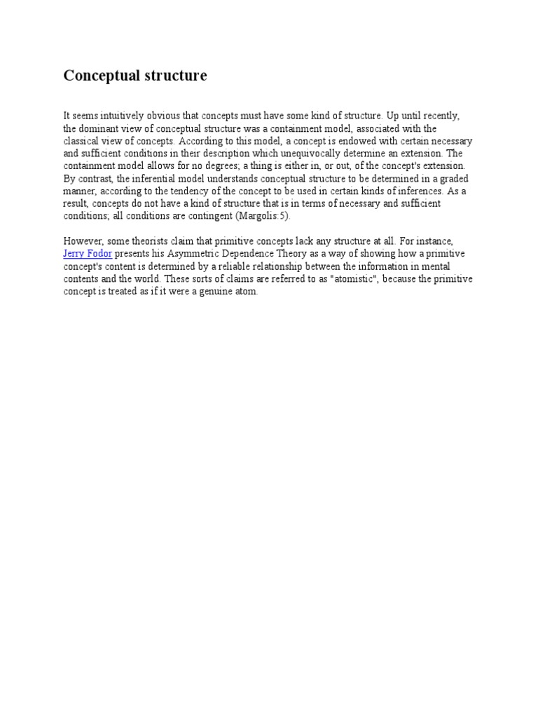Conceptual Structure: Jerry Fodor | PDF | Concept | Modularity