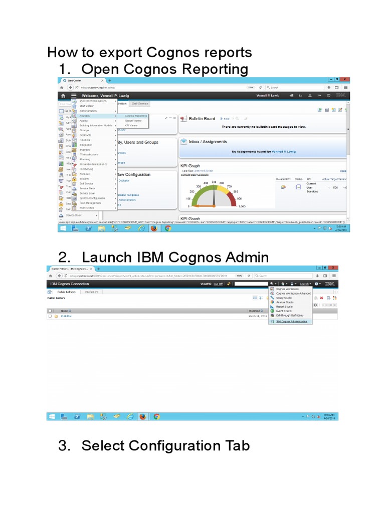 How To Export Cognos Reports | PDF