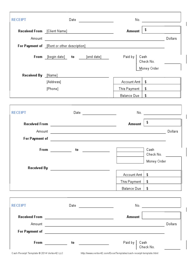 Received From (Client Name) Amount $: Receipt | PDF | Receipt | Money Order