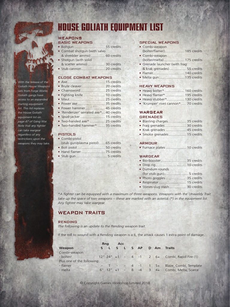 Goliath New Weapons | PDF | Military Equipment | Tools