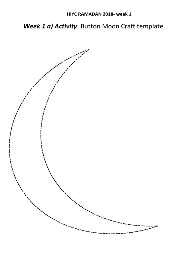 Week 1 Ramadan Moon Activity and Colouring Page | PDF | Home & Garden