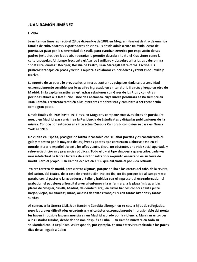Juan Ramón Jiménez | PDF | Poesía | Science