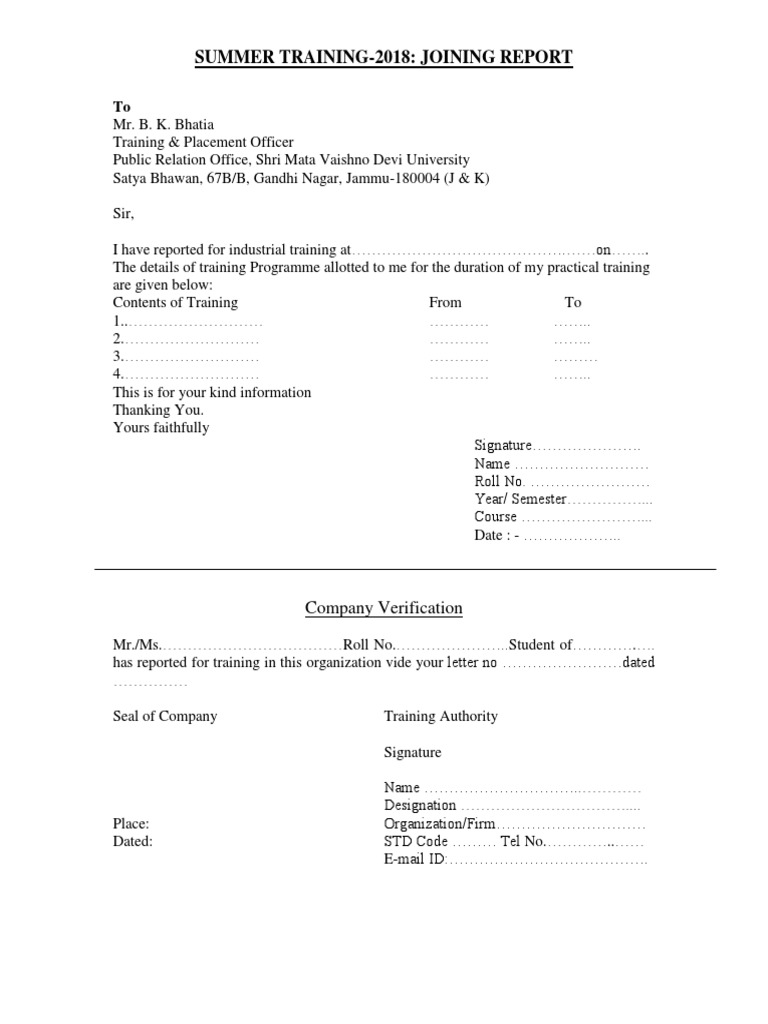 Joining Report | PDF