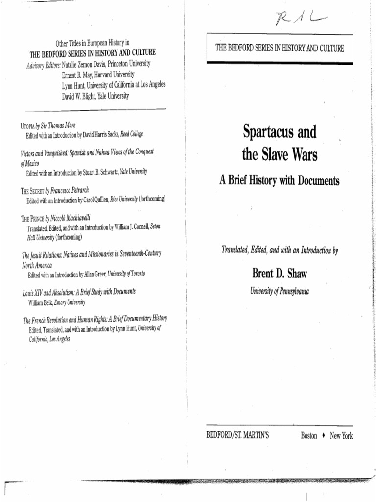 Spartacus Slave Wars Book Primary Sources PDF | PDF
