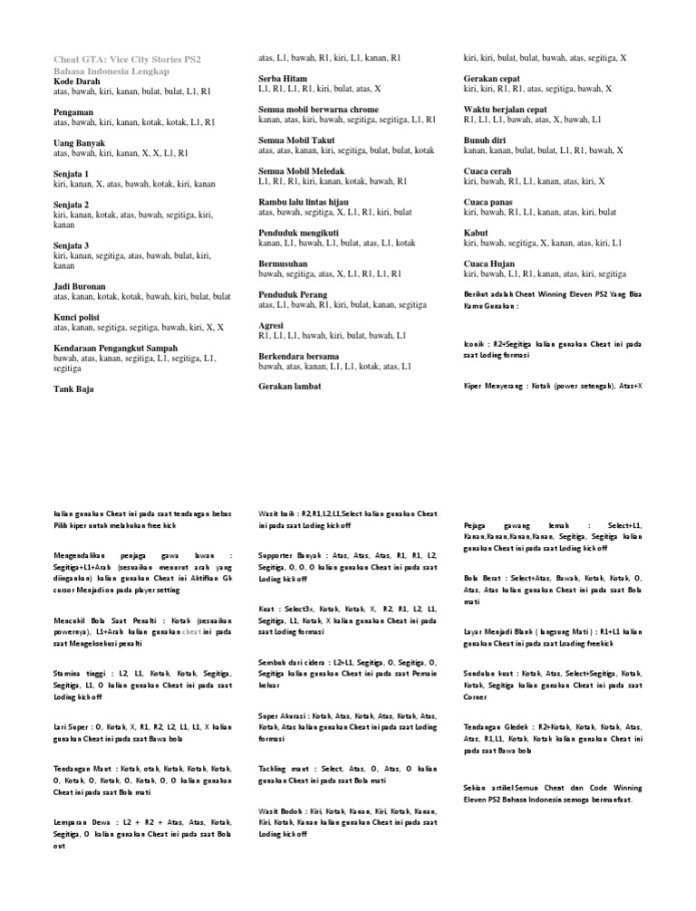 Cheat GTA | PDF