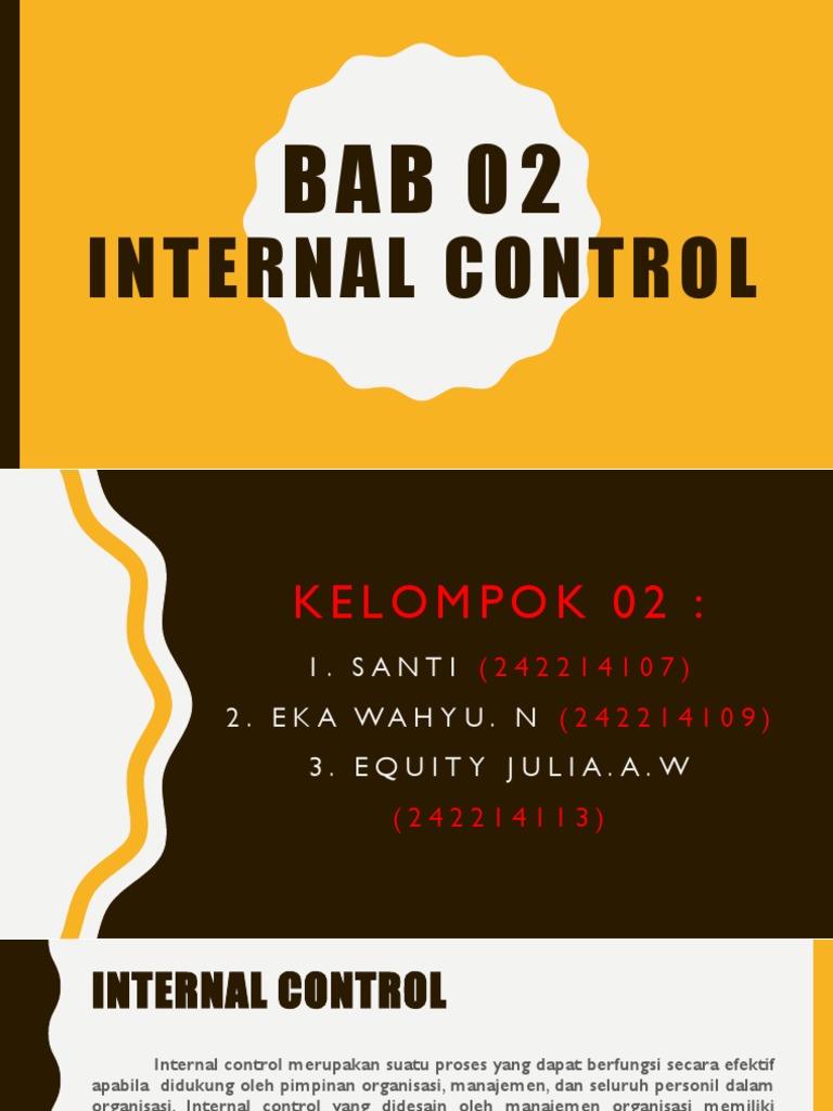 Bab 2 Internal Control | PDF
