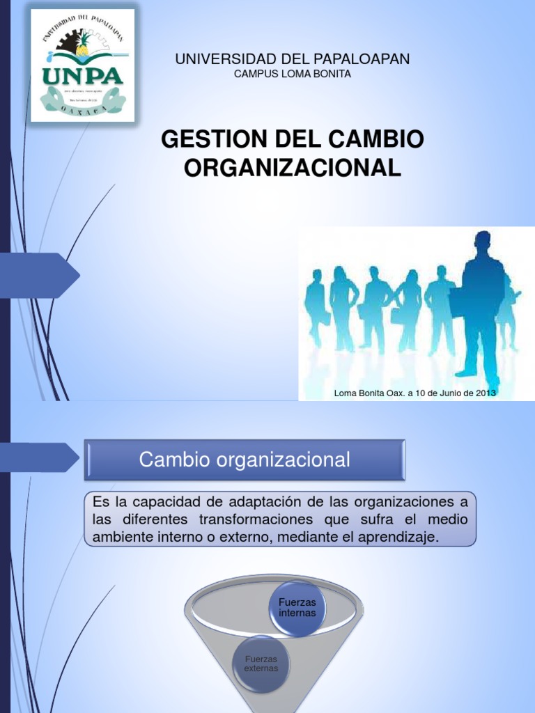 Gestion Del Cambio Organizacional Gestión Del Cambio Liderazgo