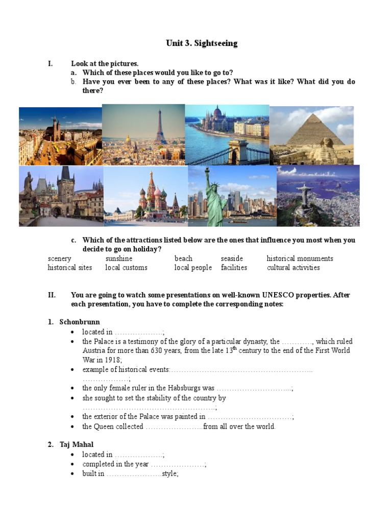 Sightseeing | PDF | World Heritage Site | Cultural Heritage