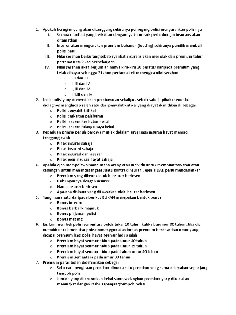 Soalan Pce Exam | PDF