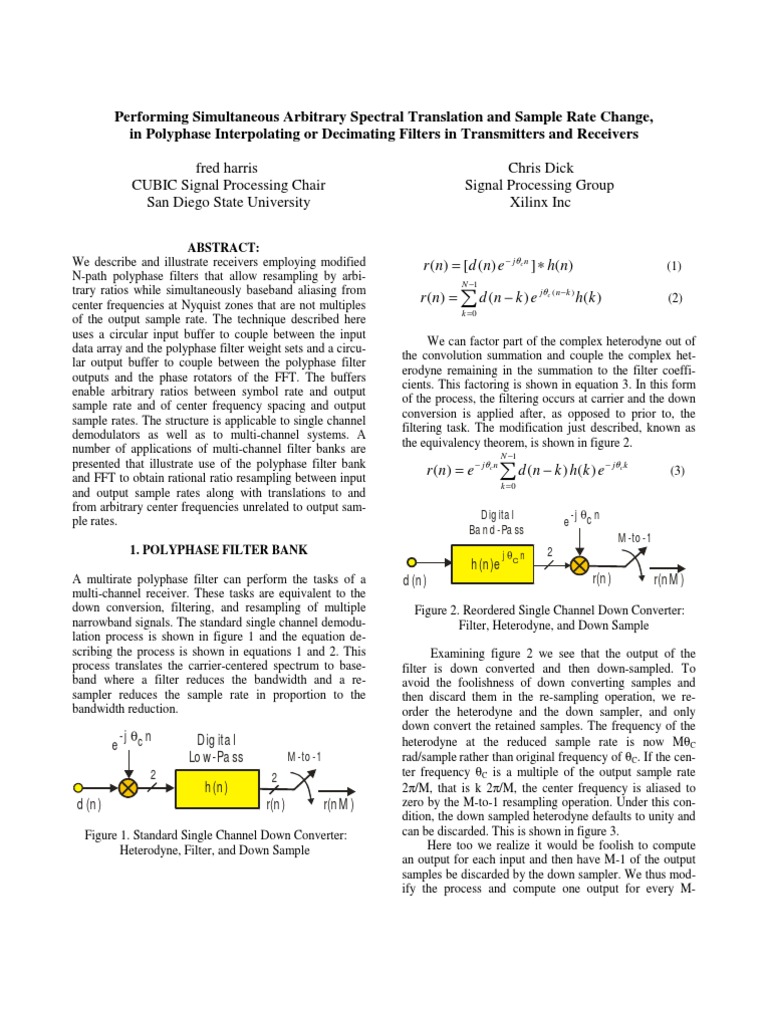 SDR Paper 1 | Download Free PDF | Sampling (Signal Processing) | Bandwidth (Signal Processing)
