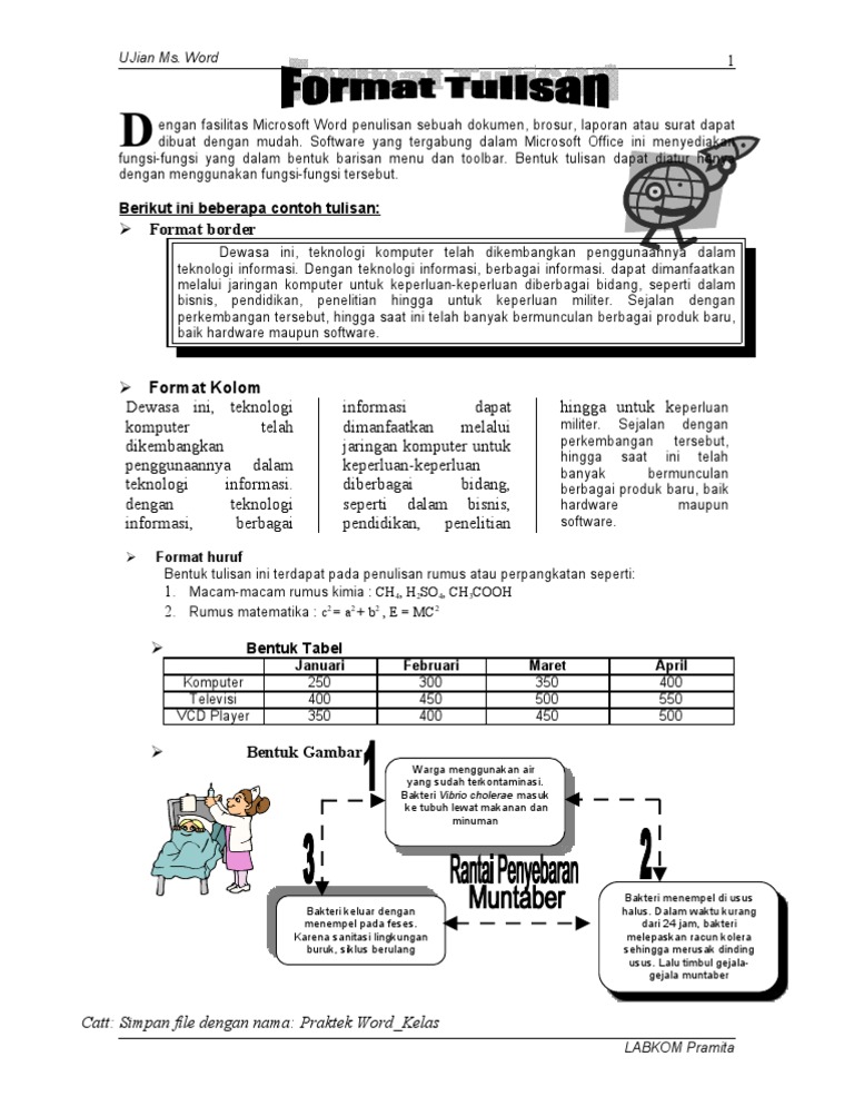 Latihan Microsoft Word 762 | PDF