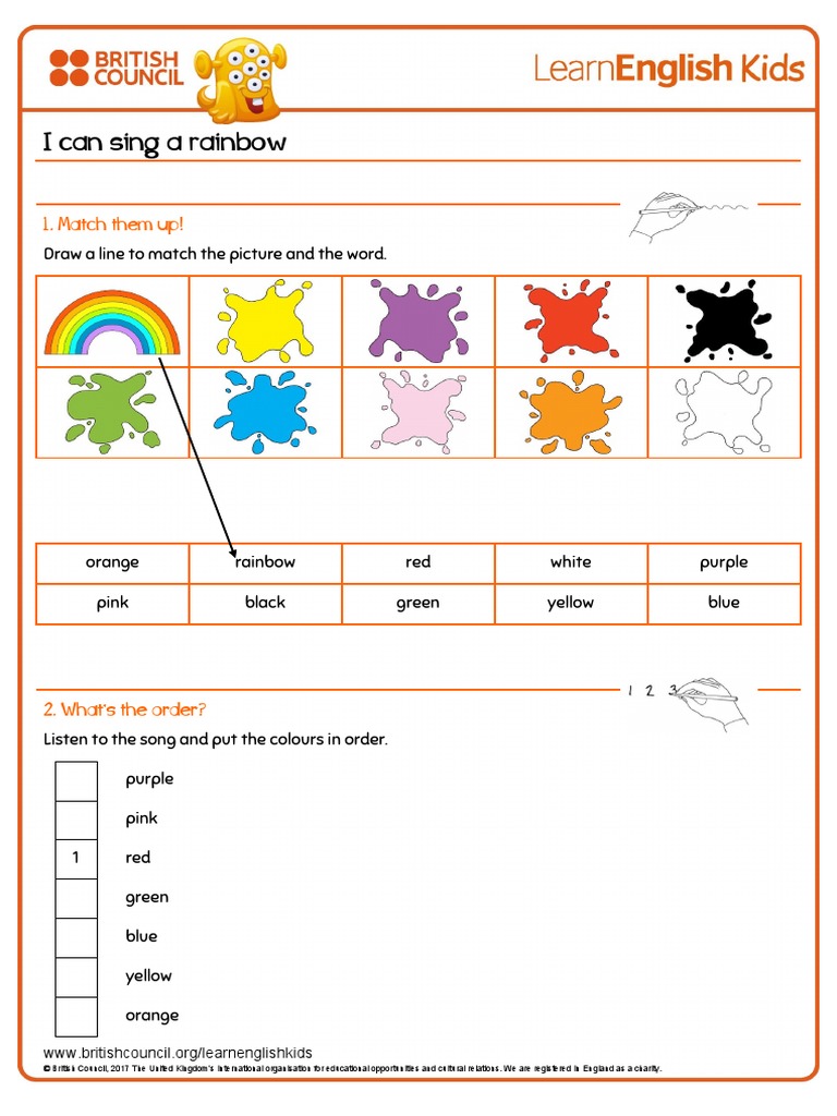 Songs I Can Sing A Rainbow Worksheet 2017 | PDF | Leisure