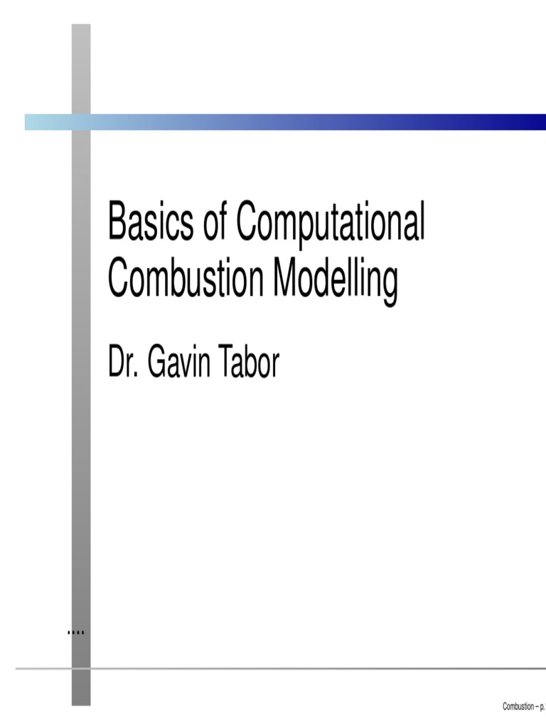 Basics of Computational Combustion Modeling PDF | PDF | Turbulence ...