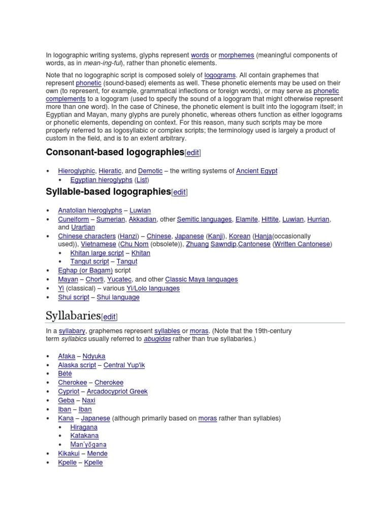 Syllabaries: Consonant-Based Logographies | PDF | Encodings | Semiotics